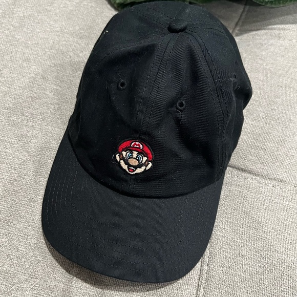 Nintendo | Accessories | Black Super Mario Baseball Cap | Poshmark